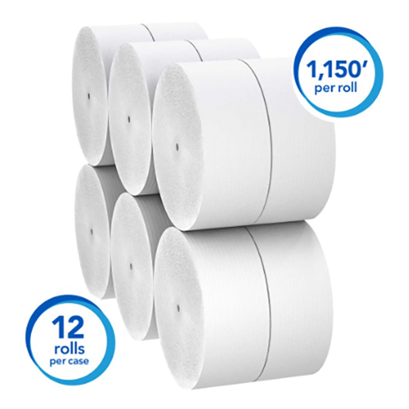 Kimberly Clark 2 Ply Coreless Toilet Tissue /1150 ft x 12 Rolls - ICS ...