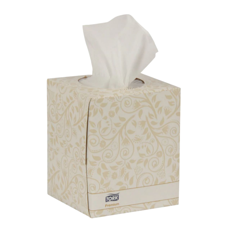Tork Premium 2 Ply Facial Tissue Cube Box - ICS Clean Supplies