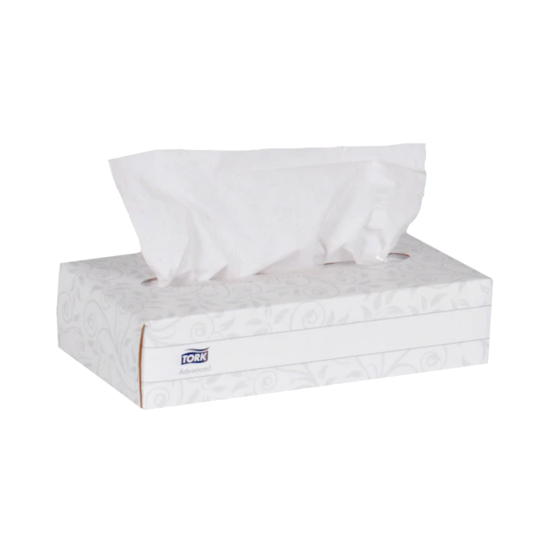 Tork Advanced 2 Ply Facial Tissue Flat Box - ICS Clean Supplies